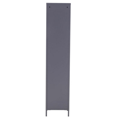 Interiors By Premier Compact Grey Tall One Door Locker, Lockable Design ...