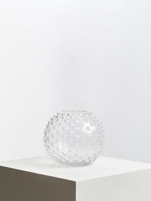 Interiors by Premier Compact Large Round Glass Vase, Functional Round ...