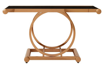 Interiors by Premier Contemporary Design Rose Gold Console Table ...