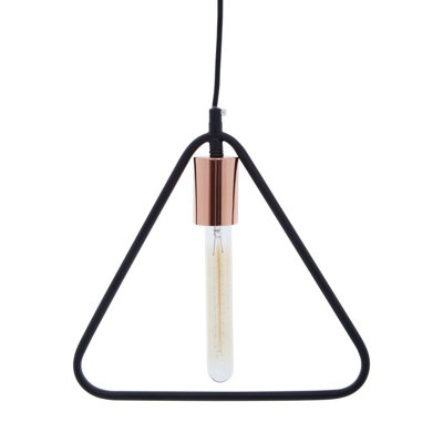 Interiors By Premier Contemporary Triangular Pendant Light, Lightweight ...