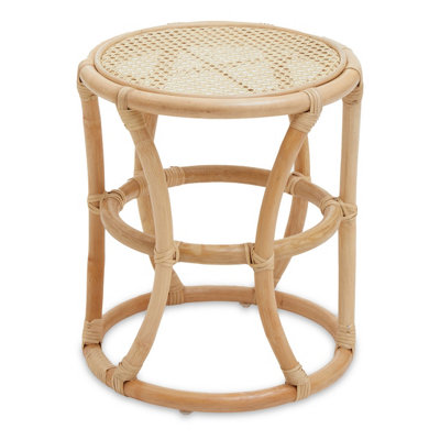 Interiors by Premier Decorative Webbed Small Natural Rattan Table ...