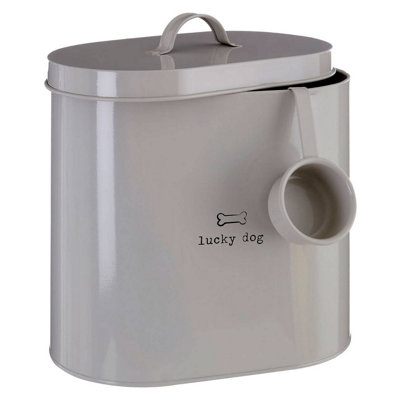 Interiors By Premier Durable Dog Food Storage Bin With Spoon, Steel ...