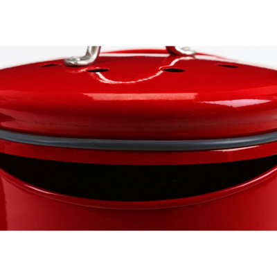 Interiors By Premier Durable Red Composite Bin With Handle, Lightweight ...