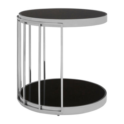 Interiors By Premier Durable Silver Cage Design Side Table, Luxurious ...
