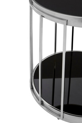 Interiors By Premier Durable Silver Cage Design Side Table, Luxurious ...