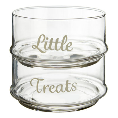 Interiors by Premier Durable Stackable 3Pc Glass Storage Jar, Stylish ...