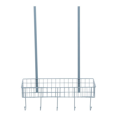 Interiors By Premier Efficient Over The Door Grey Finish Hanger Shelf ...