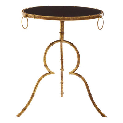 Interiors By Premier Elegant Black Tempered Glass Top Accent Table ...