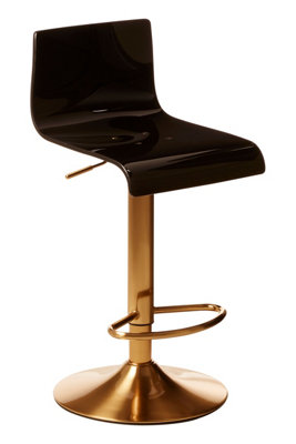 Interiors by Premier Elegant Design Black Acrylic Bar Stool, Comfort ...