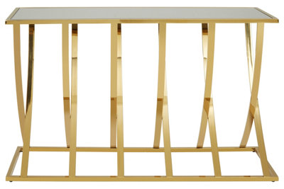 Interiors by Premier Elegant Modern Console Table, Luxe Design Chrome ...