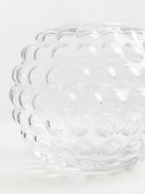 Interiors by Premier Elegant Small Round Glass Vase, Stylish Round ...