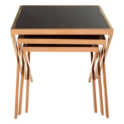 Interiors by Premier Fashionable Rose Gold Nesting Tables, Elegant Modern Nesting Tables ...