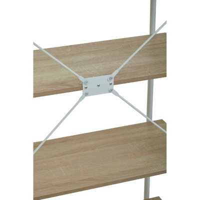 Interiors By Premier Five Tier Natural Oak Shelf Unit, Versatile And ...