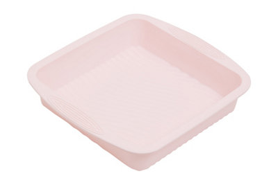 Interiors By Premier Food-Grade Silicone Pastel Pink Square Cake Mould ...