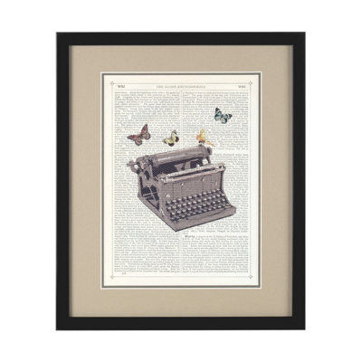 Interiors By Premier Framed Typewriter Wall Art