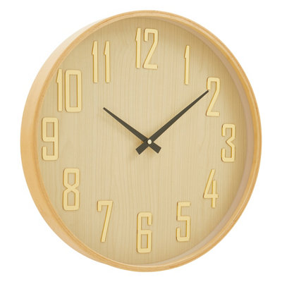 Interiors by Premier Functional Natural Wall Clock, Sleek And Sturdy ...