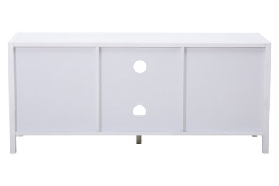 Interiors by Premier Functional White Wood Media Unit, Multi Pupose ...