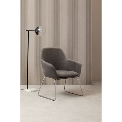 Interiors by Premier Grey Chair, Easy Care Velvet Chair, Arm and ...