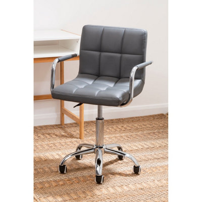 Interiors by Premier Grey Home Office Chair with Swivel Base