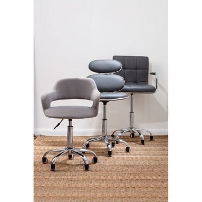 Interiors by Premier Grey Home Office Chair with Swivel Base