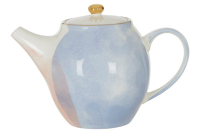 Interiors By Premier Hand-Painted Stoneware Teapot,Modern Ceramic Tea ...