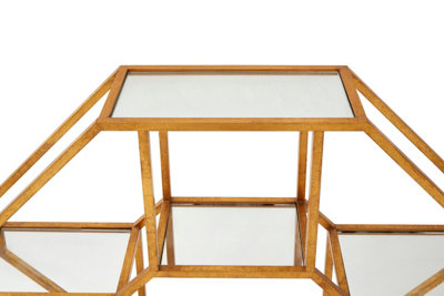 Interiors by Premier Hexagonal Shelf Unit, Elegant Mirrored Storage ...