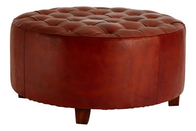 Interiors by Premier Inca Round Buttoned Stool