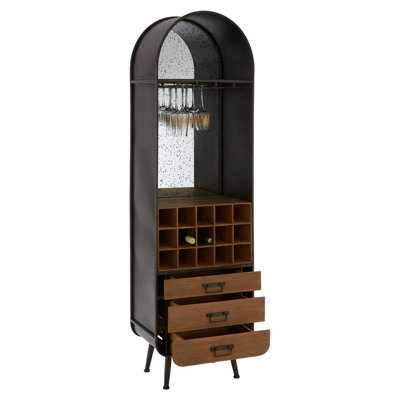 Interiors By Premier Industrial Bar Cabinet, Ample Storage Wooden ...
