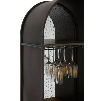 Interiors By Premier Industrial Bar Cabinet, Ample Storage Wooden ...
