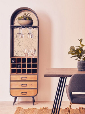 Interiors By Premier Industrial Bar Cabinet, Ample Storage Wooden ...