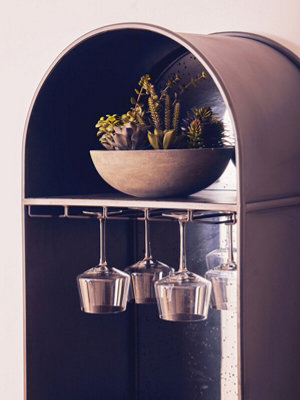 Interiors By Premier Industrial Bar Cabinet, Ample Storage Wooden ...