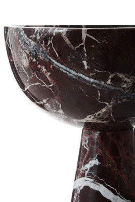 Interiors by Premier Large Red Marble Pedestal Bowl,High-quality Marble ...