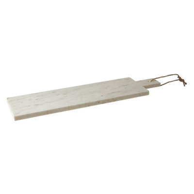 Interiors By Premier Large White Marble Paddle Chopping And Serving ...