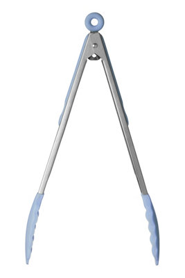 Interiors By Premier Light Blue Silicone Tongs,Heat-Resistant Stainless ...