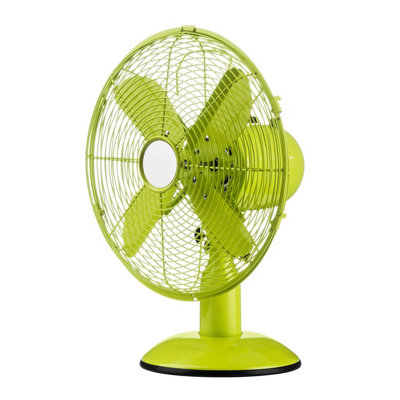 Interiors by Premier Lime Green Oscillating Desk Fan, Adjustable Metal ...