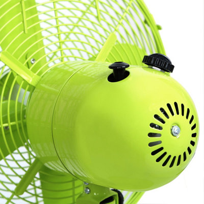 Interiors by Premier Lime Green Oscillating Desk Fan, Adjustable Metal ...