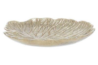 Interiors by Premier Luxurious Small Gold Finish Lotus Leaf Plate With ...