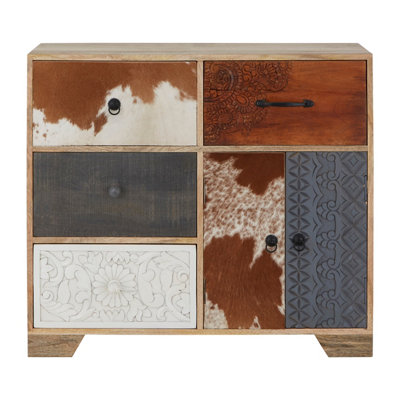 Interiors By Premier Mango Wood Tall Sideboard,Storage Cabinet With ...