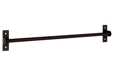 Interiors by Premier Matte Black Hanging Rail, Sleek Wall Mounted Rail ...