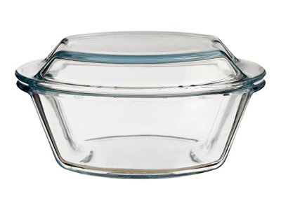 Interiors by Premier Medium Round Glass Casserole Dish, Durable ...