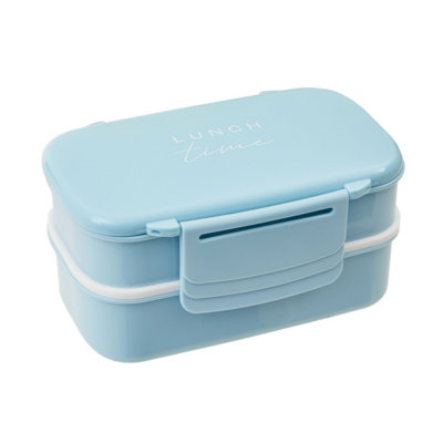 Interiors by Premier Minimalist Light Blue Lunch Box With Cutlery ...