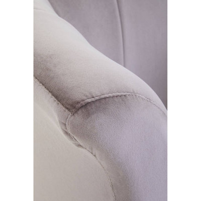 Interiors by Premier Mink Velvet Scalloped Chair, Long-lasting Scallop ...