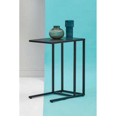 Interiors By Premier Modern Design Black Metal Side Table, Sleek ...