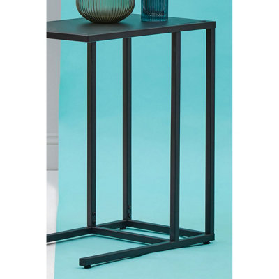 Interiors By Premier Modern Design Black Metal Side Table, Sleek ...