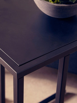 Interiors By Premier Modern Design Black Metal Side Table, Sleek ...