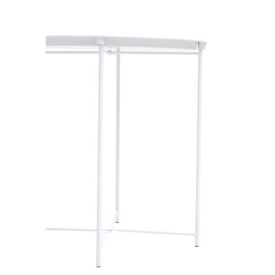 Interiors By Premier Modern Design White Metal Round Side Table, Sleek ...