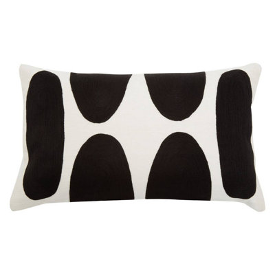 Interiors by Premier Monochrome Geometric Rectangular Cushion ...