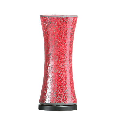 Interiors by Premier Mosaic Red Glass Lamp, Artistic Glass Lamp, Accent ...