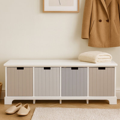 Interiors by Premier New England 4 Drawer Bench | DIY at B&Q