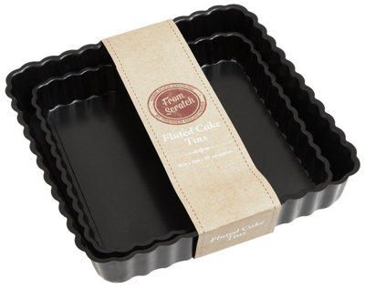 Interiors by Premier Non Stick Coated Set Of Two Fluted Cake Tins ...
